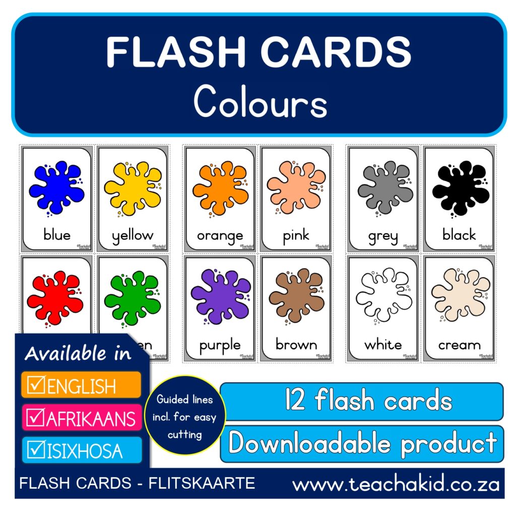 Colours – flash cards (PDF) - Teachakid
