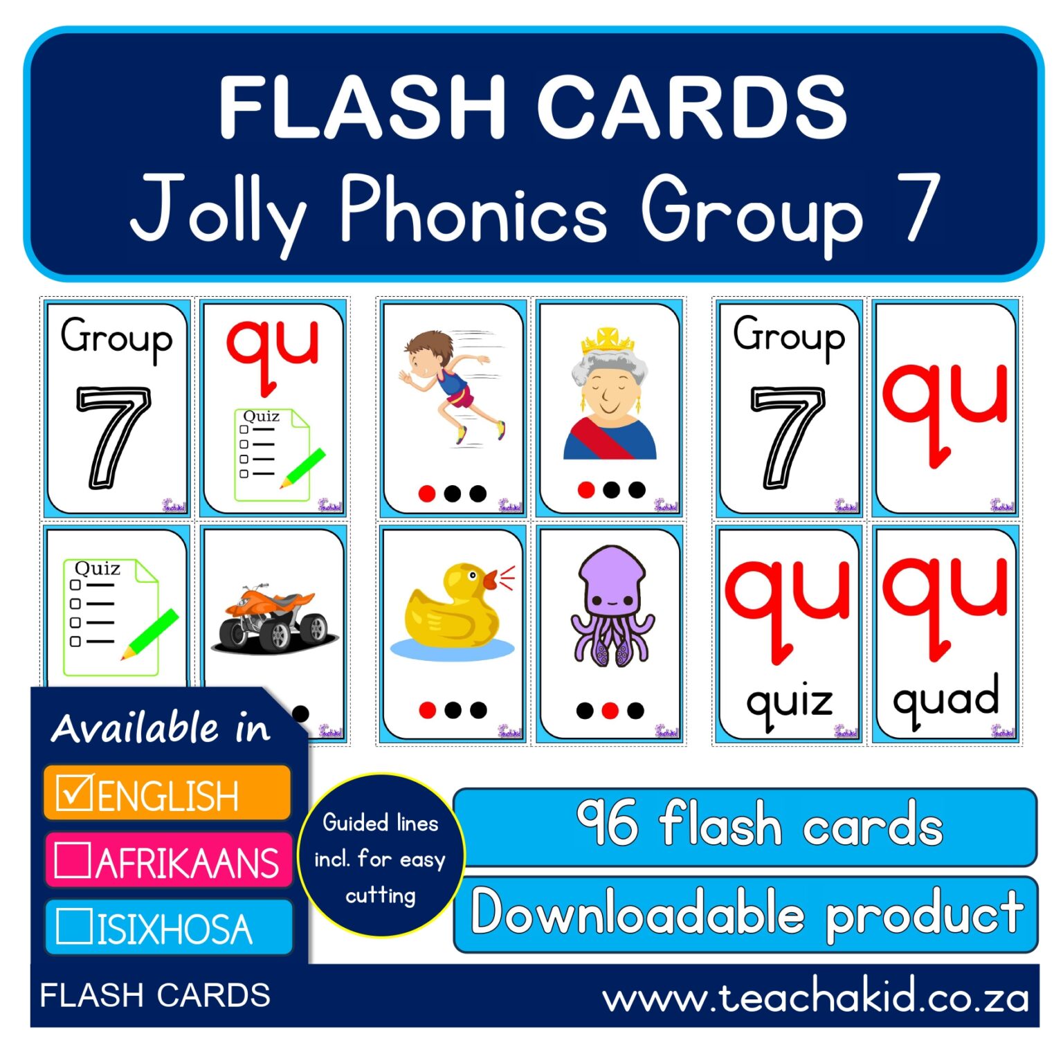 Jolly Phonics Group 7 – flash cards (PDF) - Teachakid