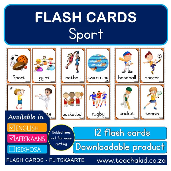 Sport – flash cards (PDF) - Teachakid