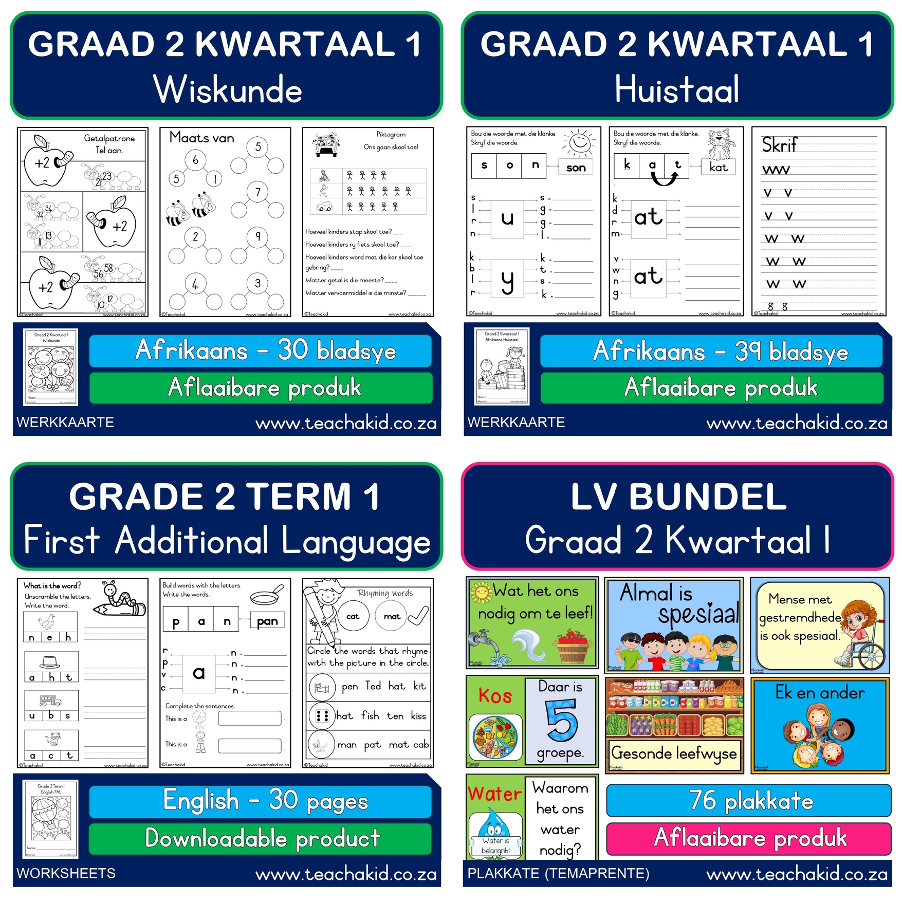 Grade 2 Term 1 All in one package (PDF) - Teachakid