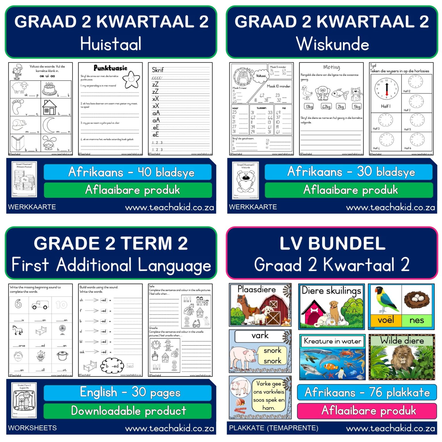 Grade 2 Term 2 All in one package (PDF) - Teachakid