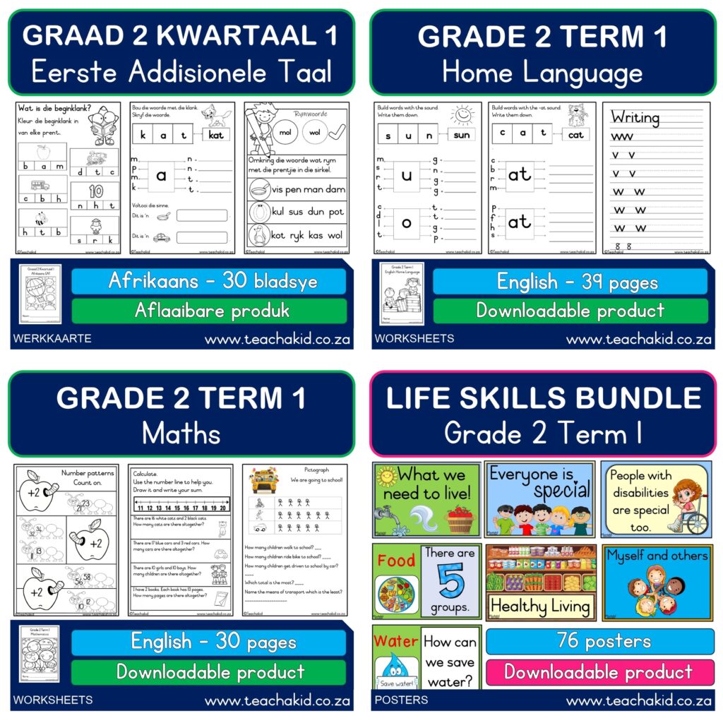 Grade 2 Term 1 All in one package (PDF) - Teachakid