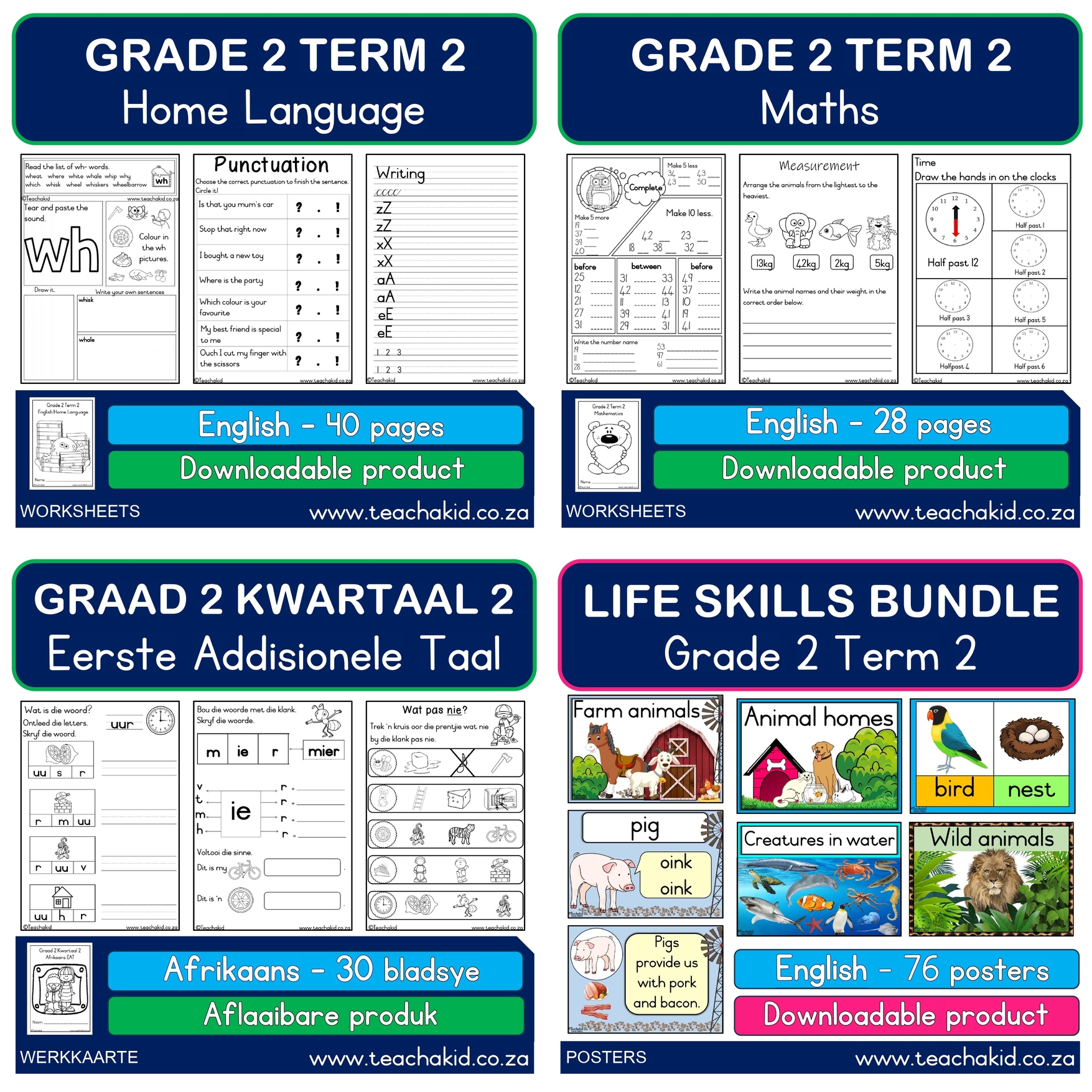 Grade 2 Year package (PDF) - Teachakid