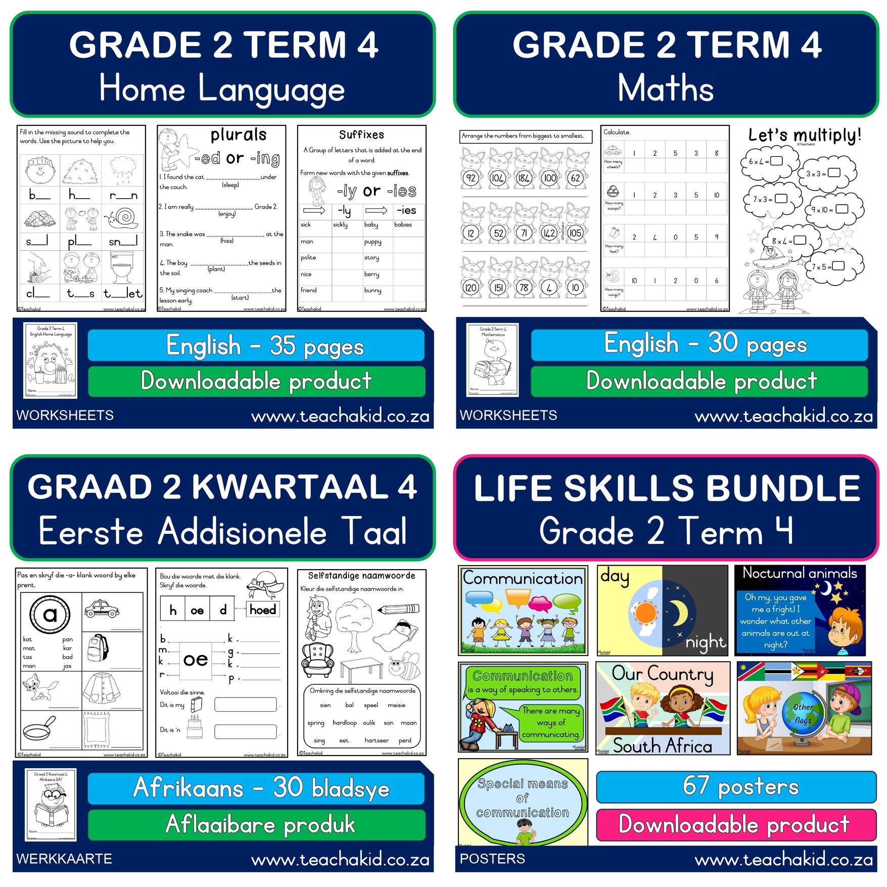 Grade 2 Year package (PDF) - Teachakid