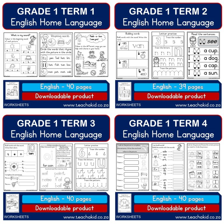Grade 1 Home Language year package (PDF) - Teachakid