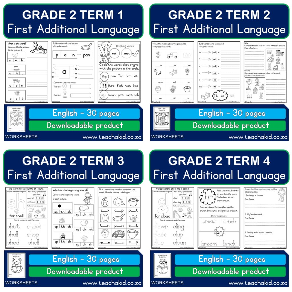 Grade 2 First Additional Language year package (PDF) - Teachakid