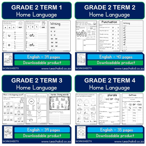 Grade 2 Home Language year package (PDF) - Teachakid