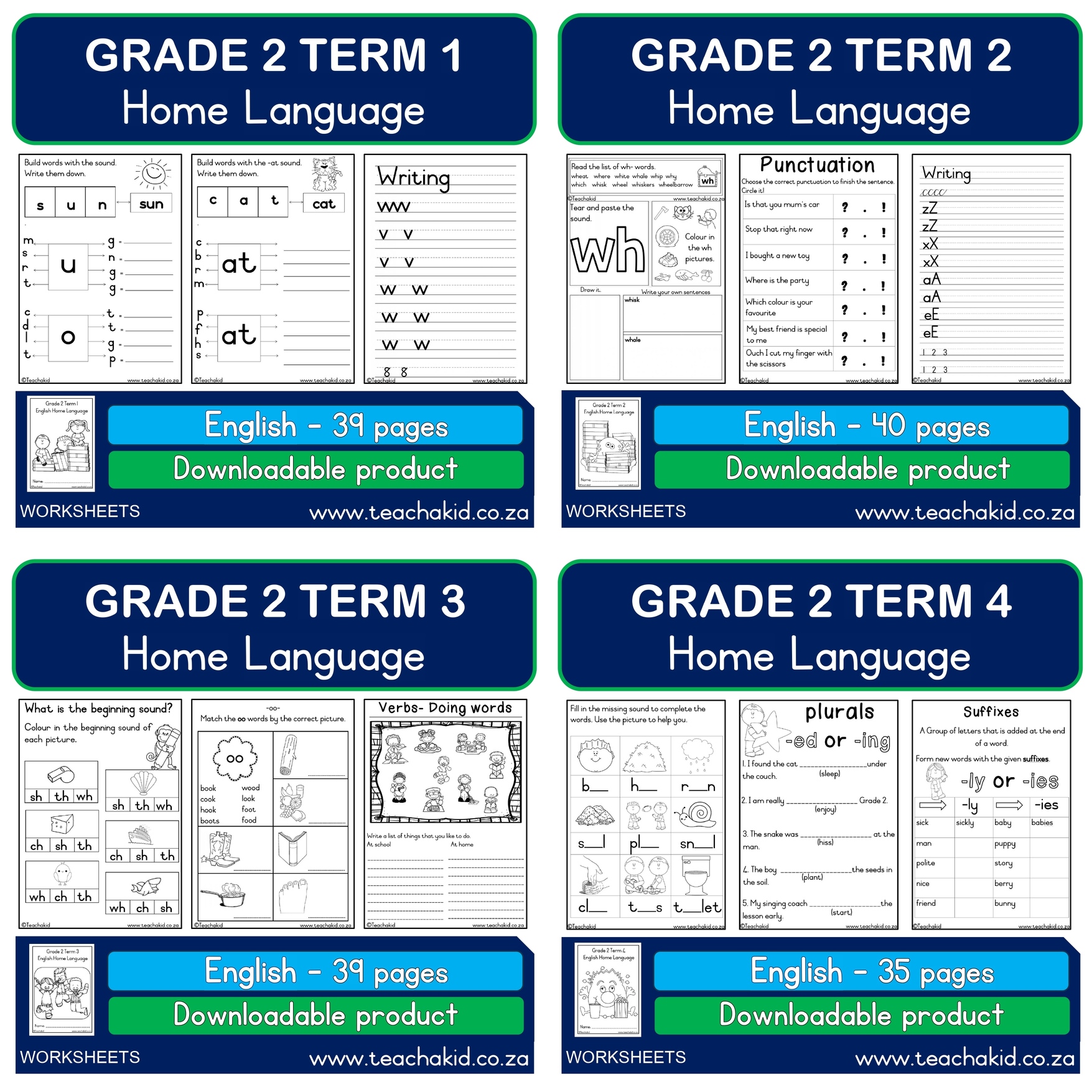 Grade 2 Home Language year package (PDF) - Teachakid