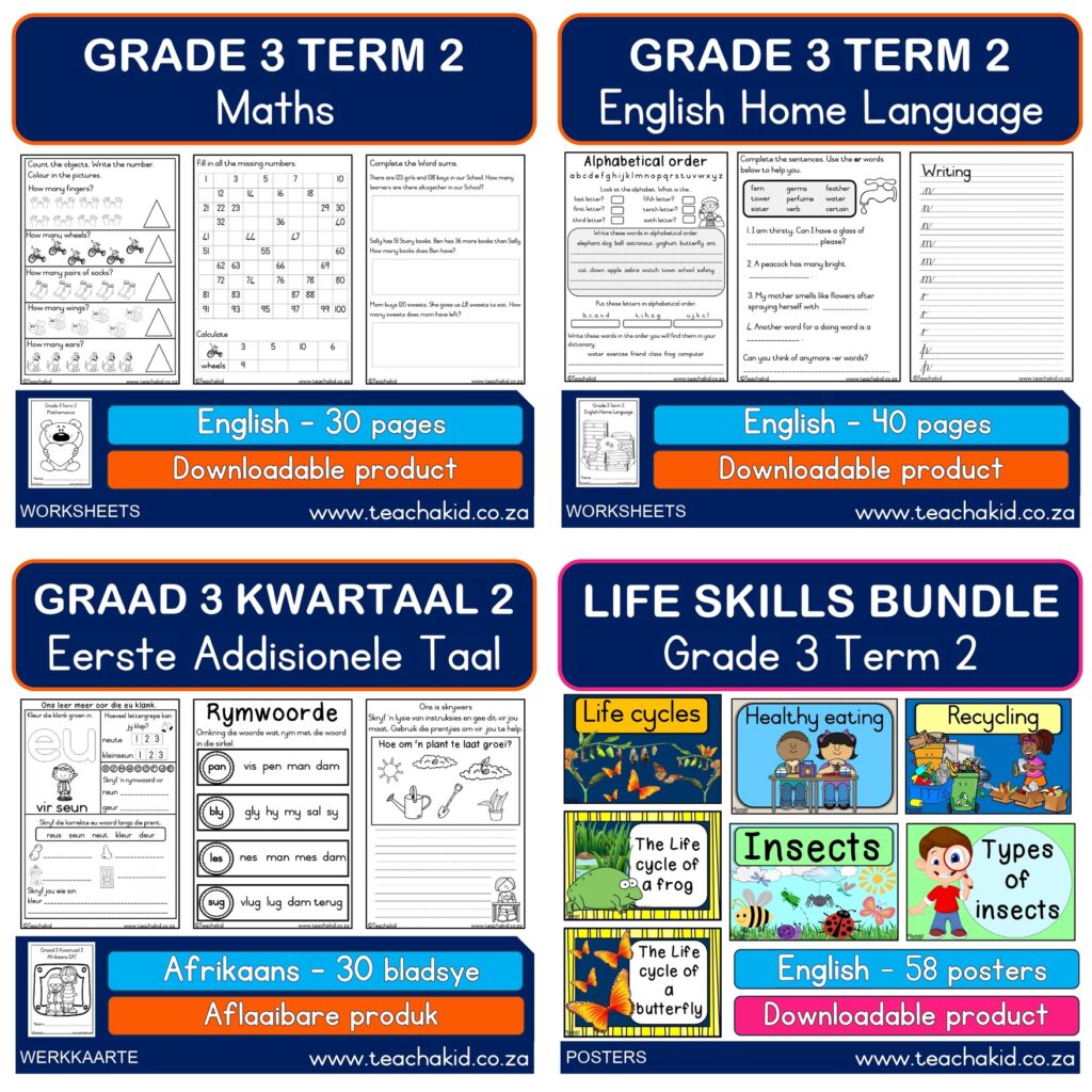 Grade 3 Term 2 All in one package (PDF) - Teachakid