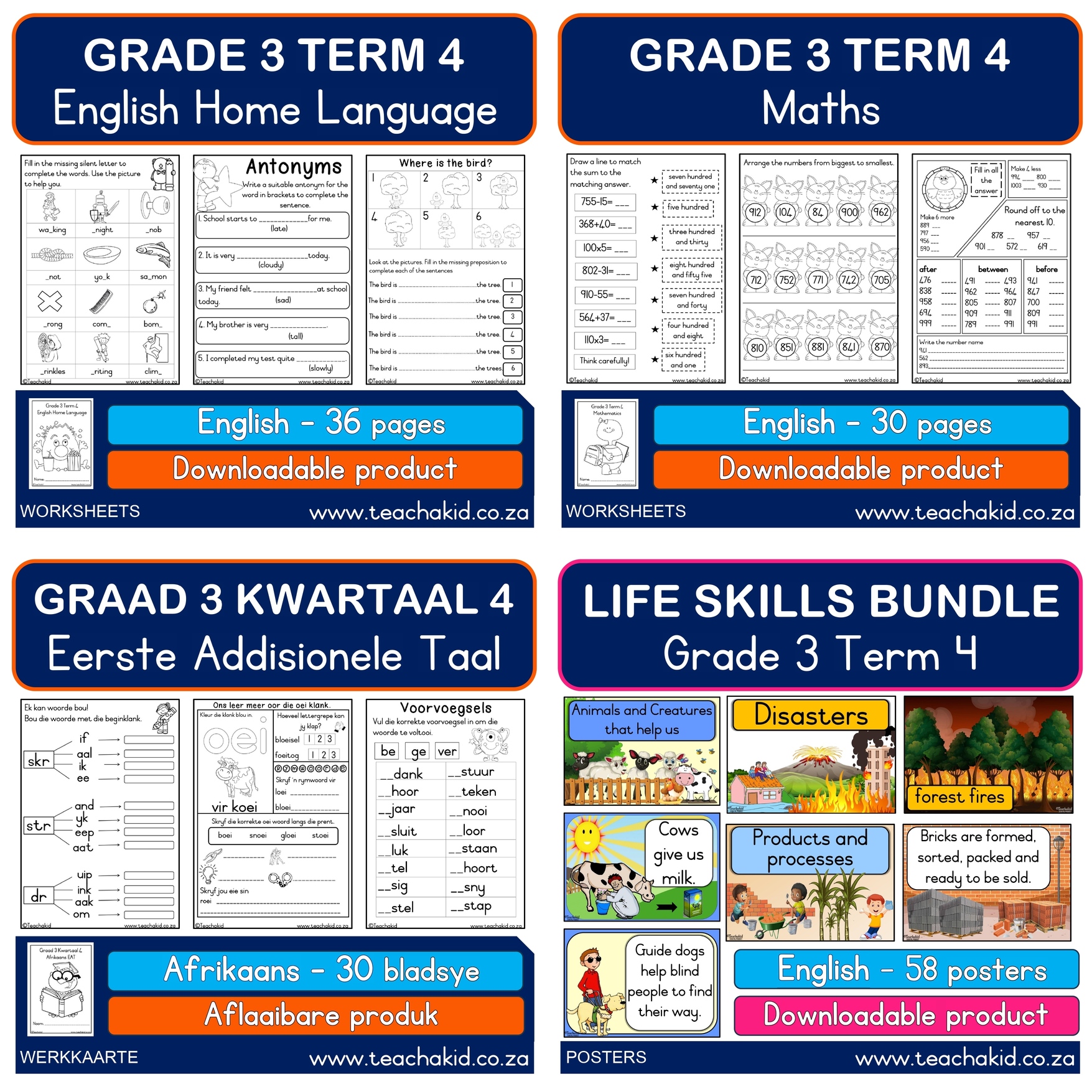 Grade 3 Year package (PDF) - Teachakid