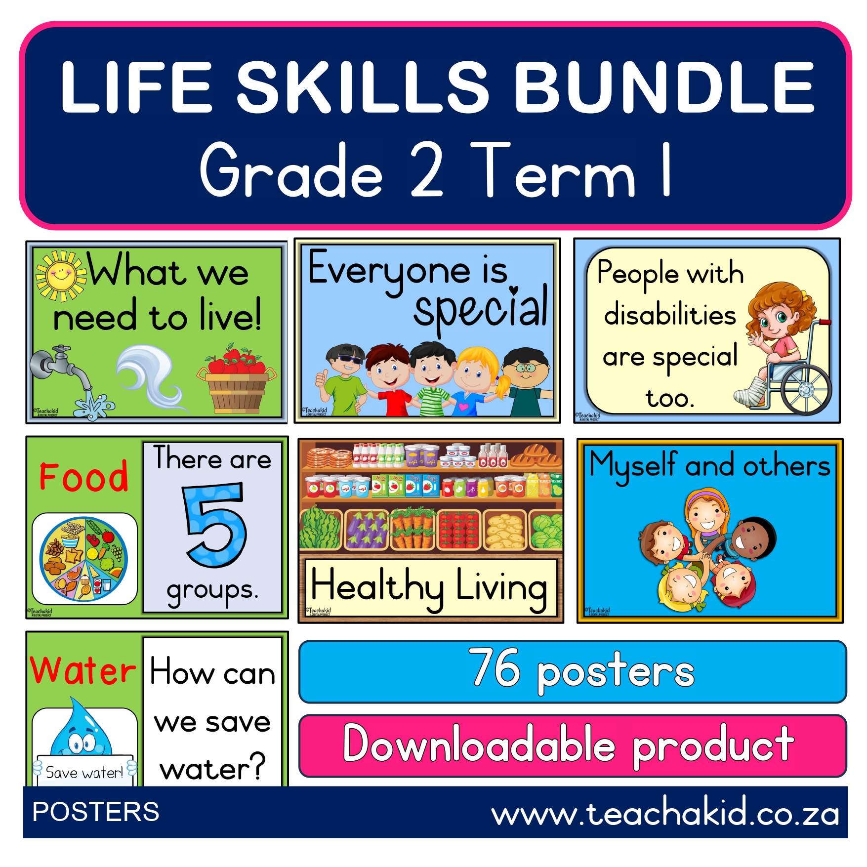 Grade 2 Life Skills year bundle (PDF) - Teachakid