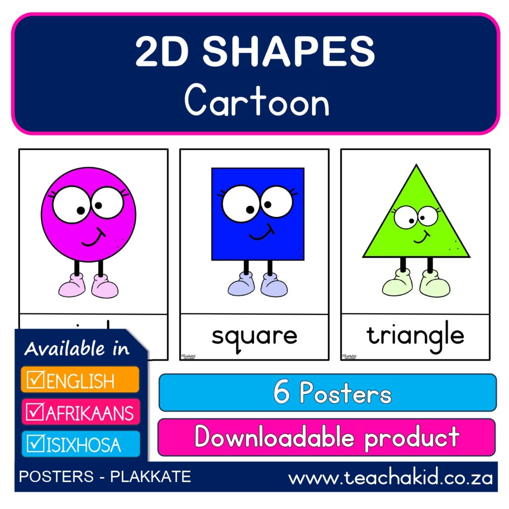 2D cartoon – shapes (PDF) - Teachakid