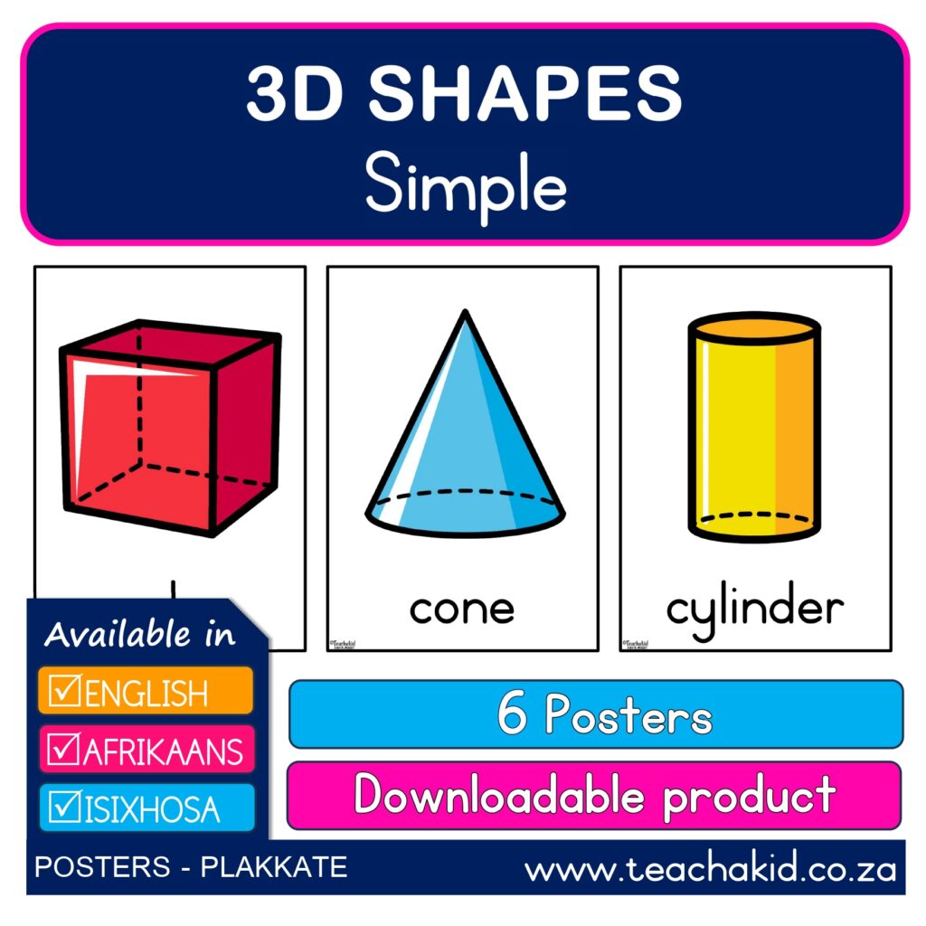 3D simple – shapes (PDF) - Teachakid