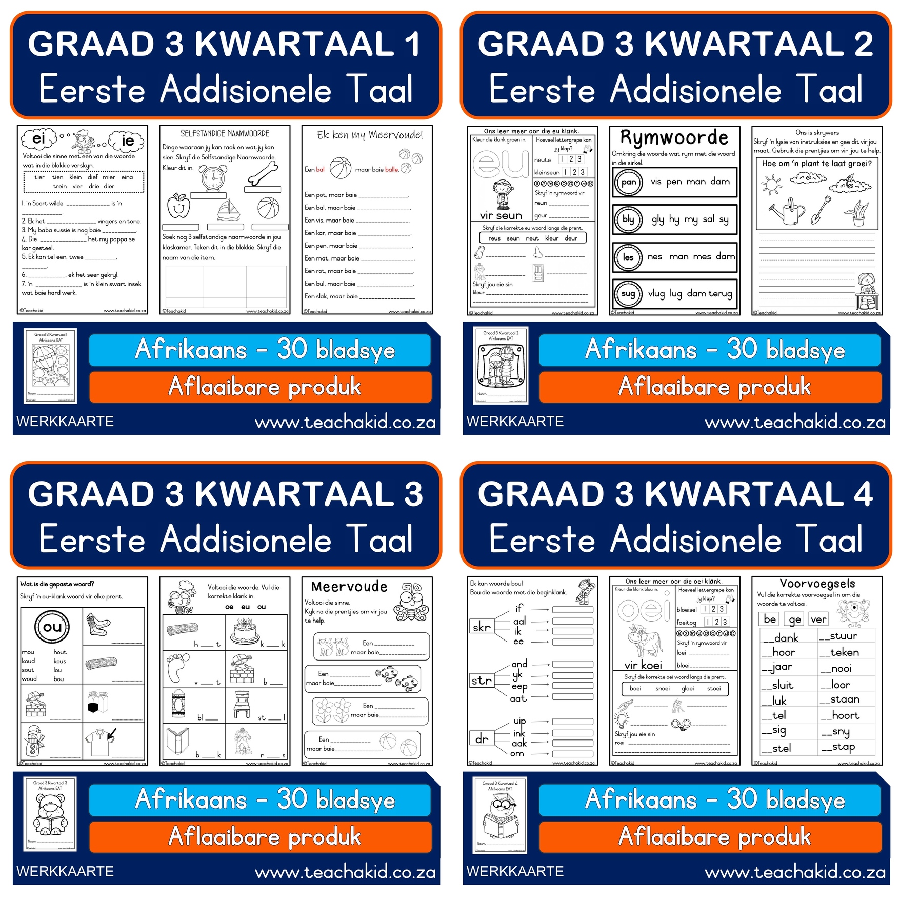 Grade 3 First Additional Language year package (PDF) - Teachakid
