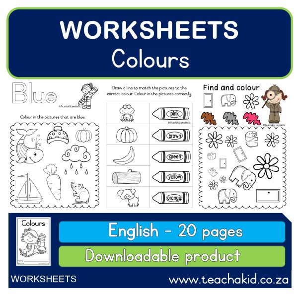 Colours worksheets (PDF) - Teachakid
