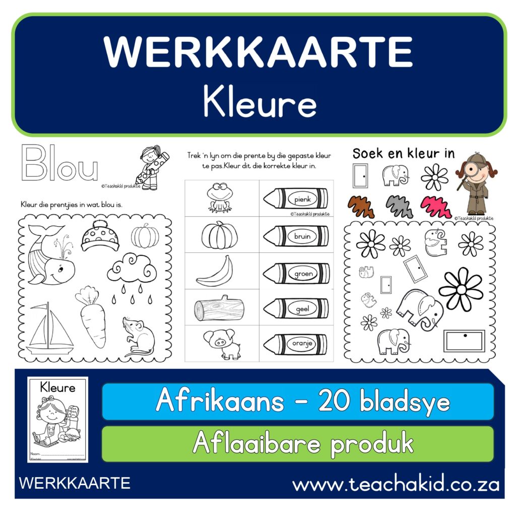 Kleure werkkaarte (PDF) - Teachakid