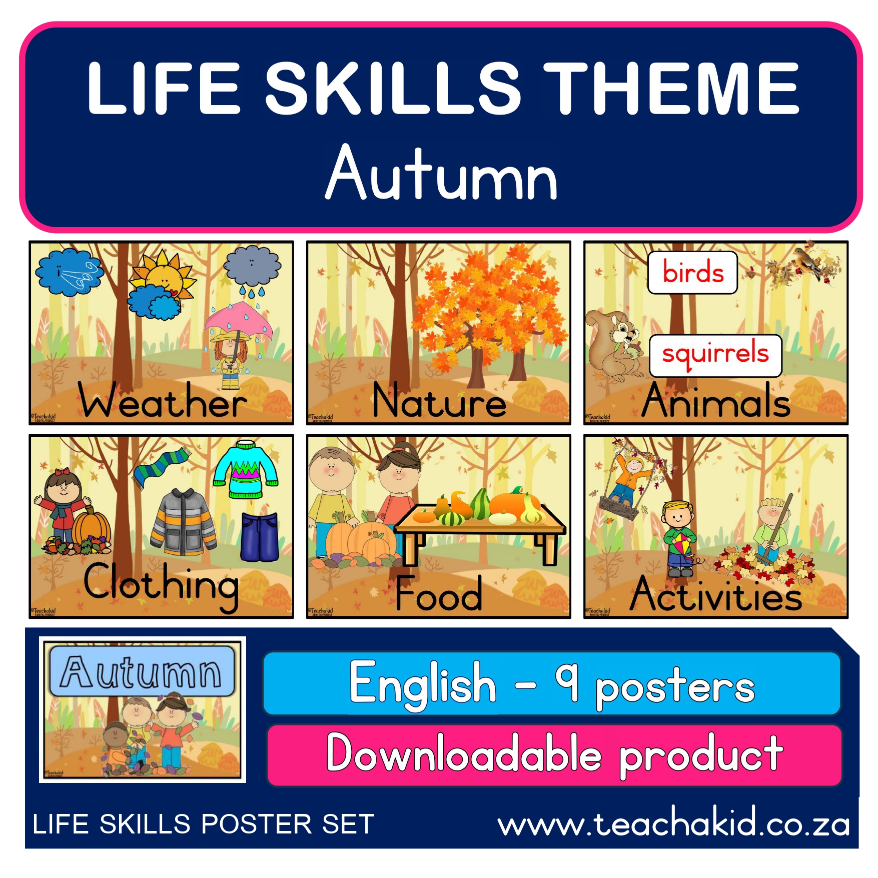 Life Skills posters Autumn (PDF) - Teachakid