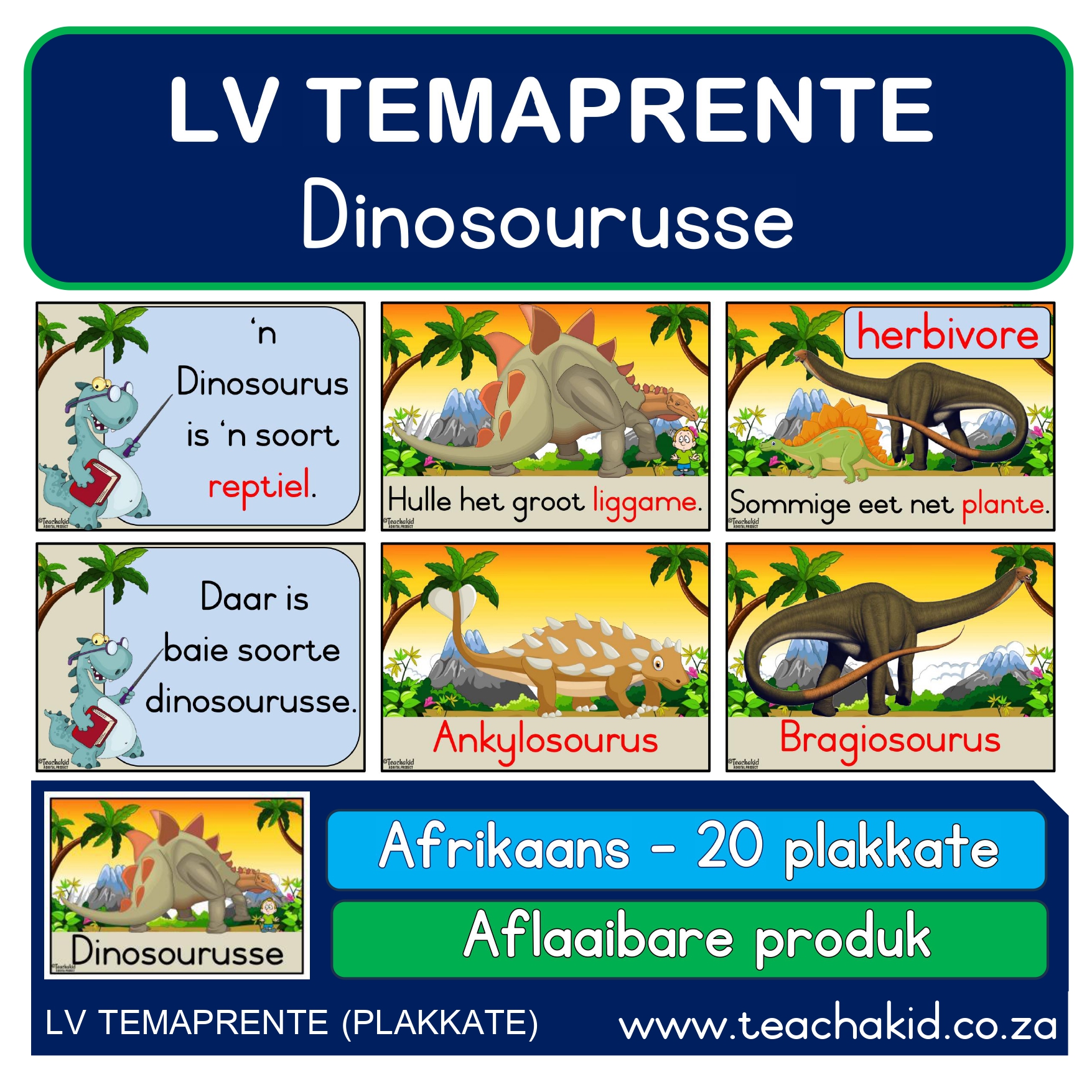 Temaprente Dinosourusse (PDF) - Teachakid