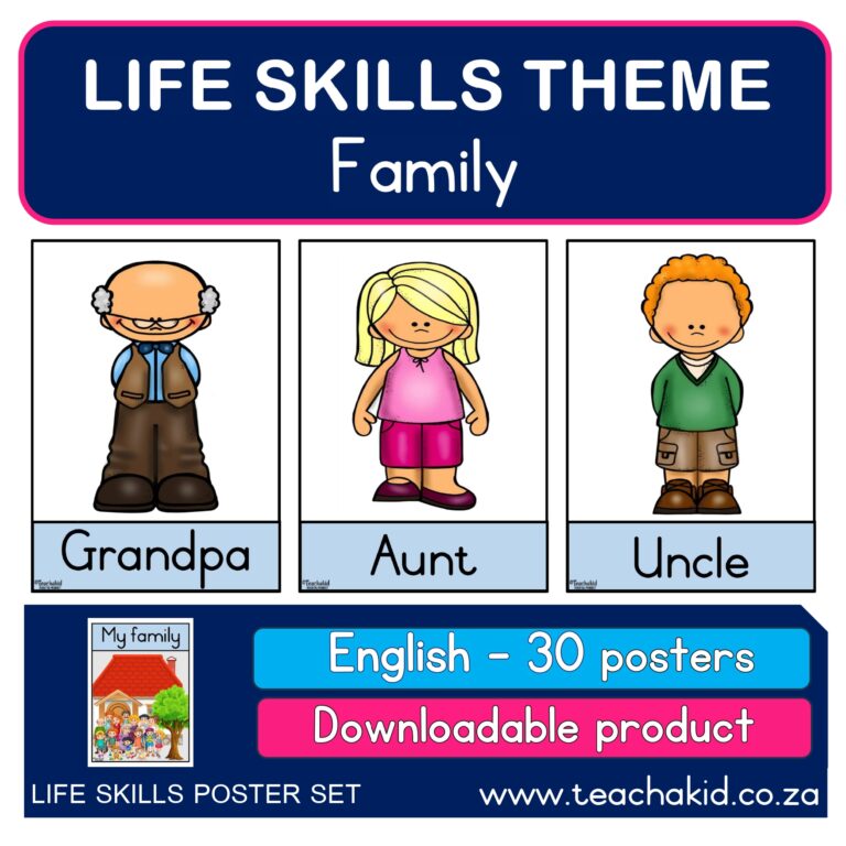 Life Skills posters Family (PDF) - Teachakid