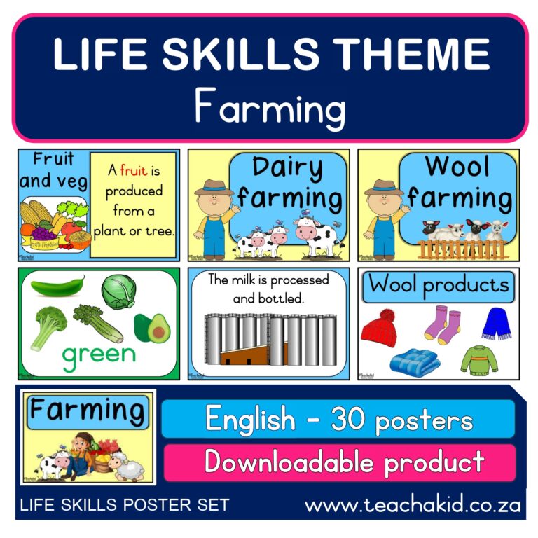 Life Skills posters Farming (PDF) - Teachakid