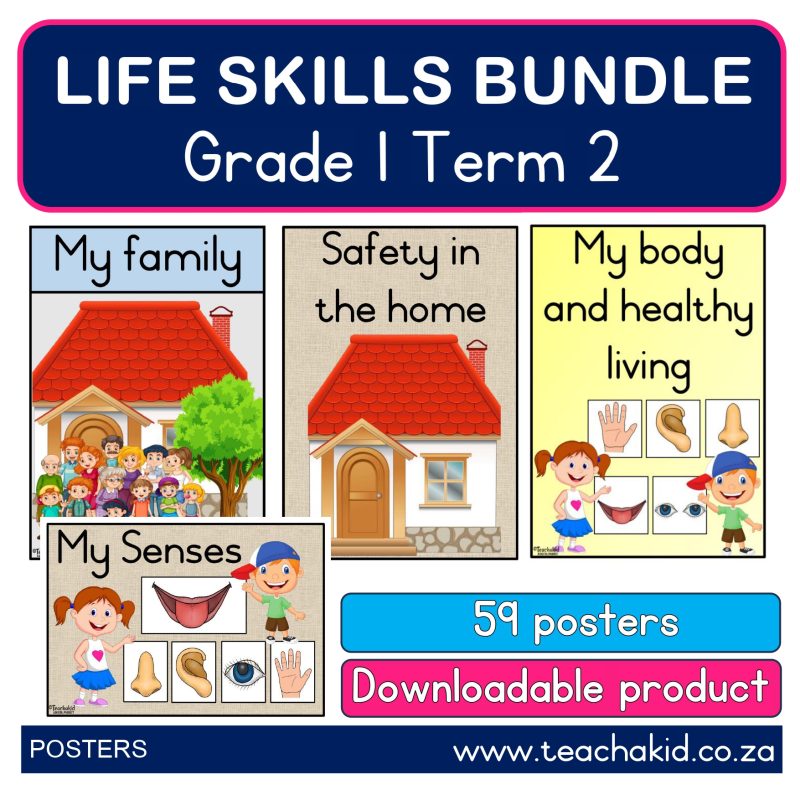 Grade 1 Term 2 Life Skills bundle (PDF) - Teachakid