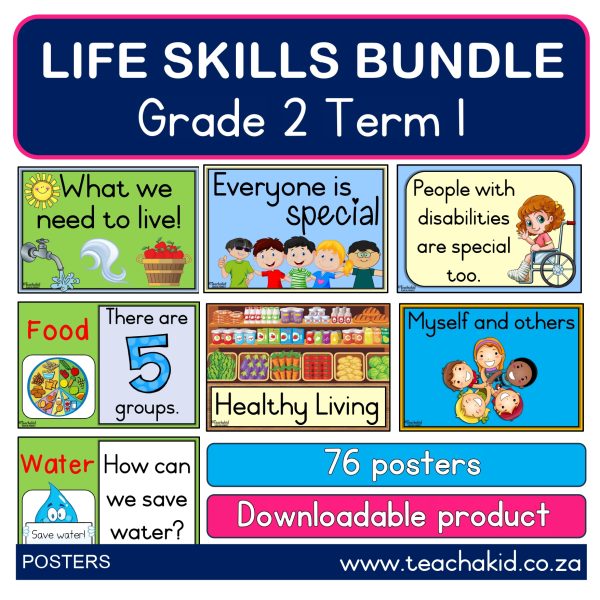 Grade 2 Term 1 Life Skills Bundle (PDF) - Teachakid