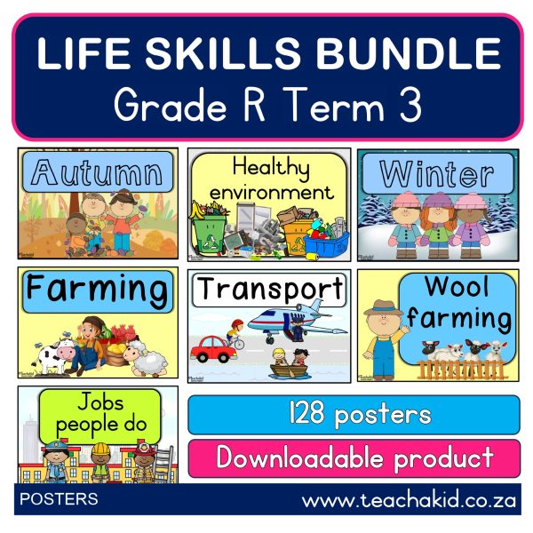 Grade R Life Skills year bundle (PDF) - Teachakid