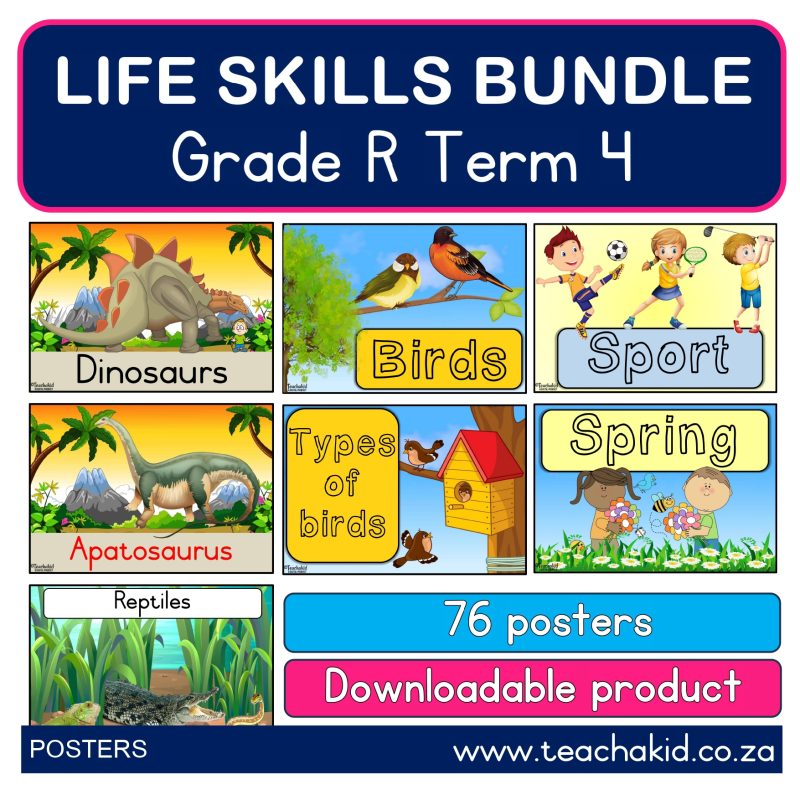 Grade R Term 4 Life Skills bundle (PDF) - Teachakid