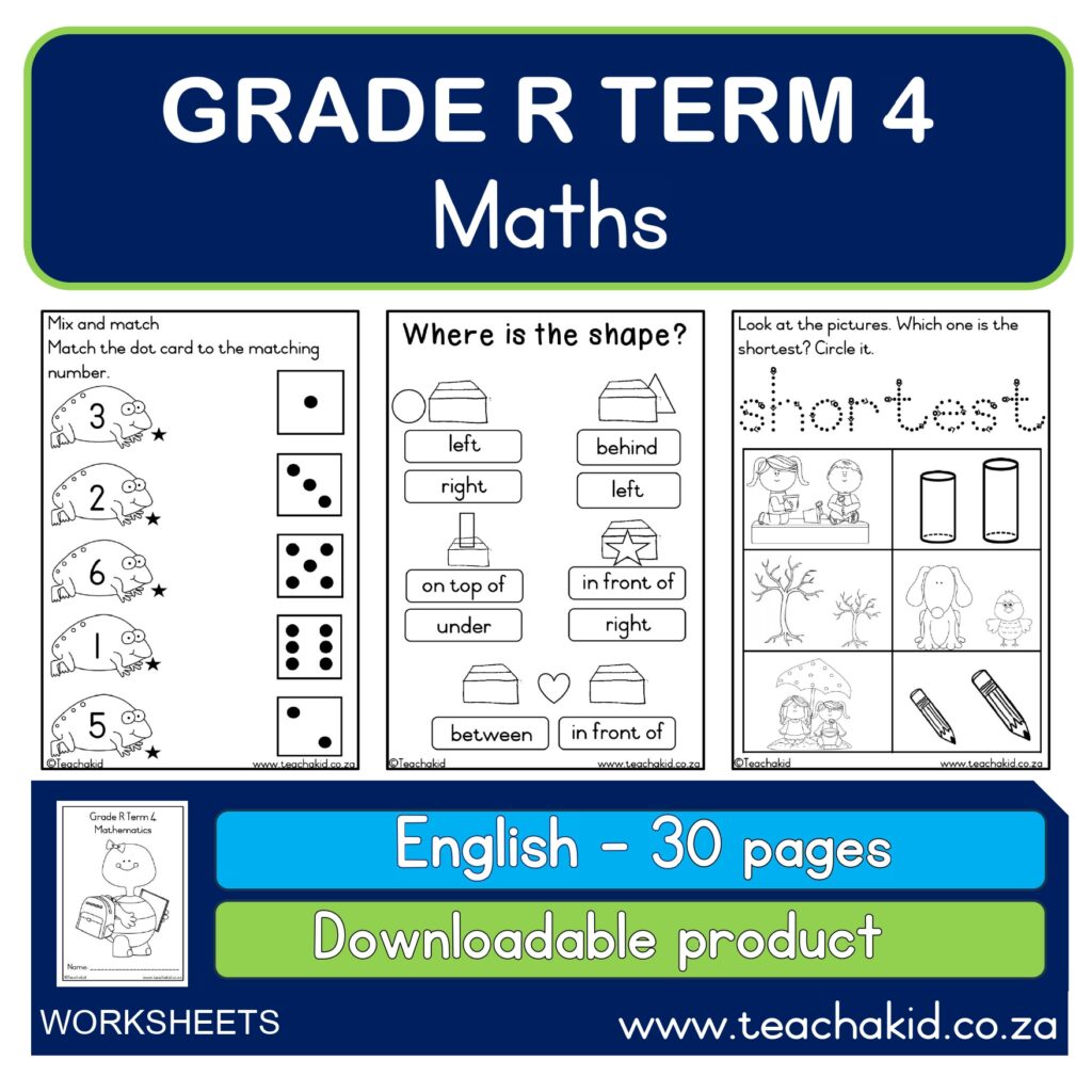Grade R Term 4 Maths (PDF) - Teachakid