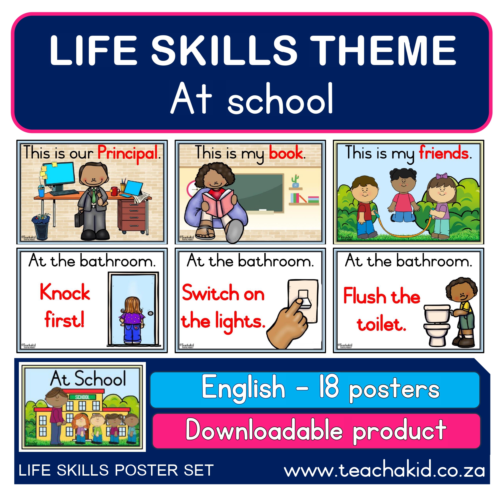 Life Skills posters At school (PDF) - Teachakid