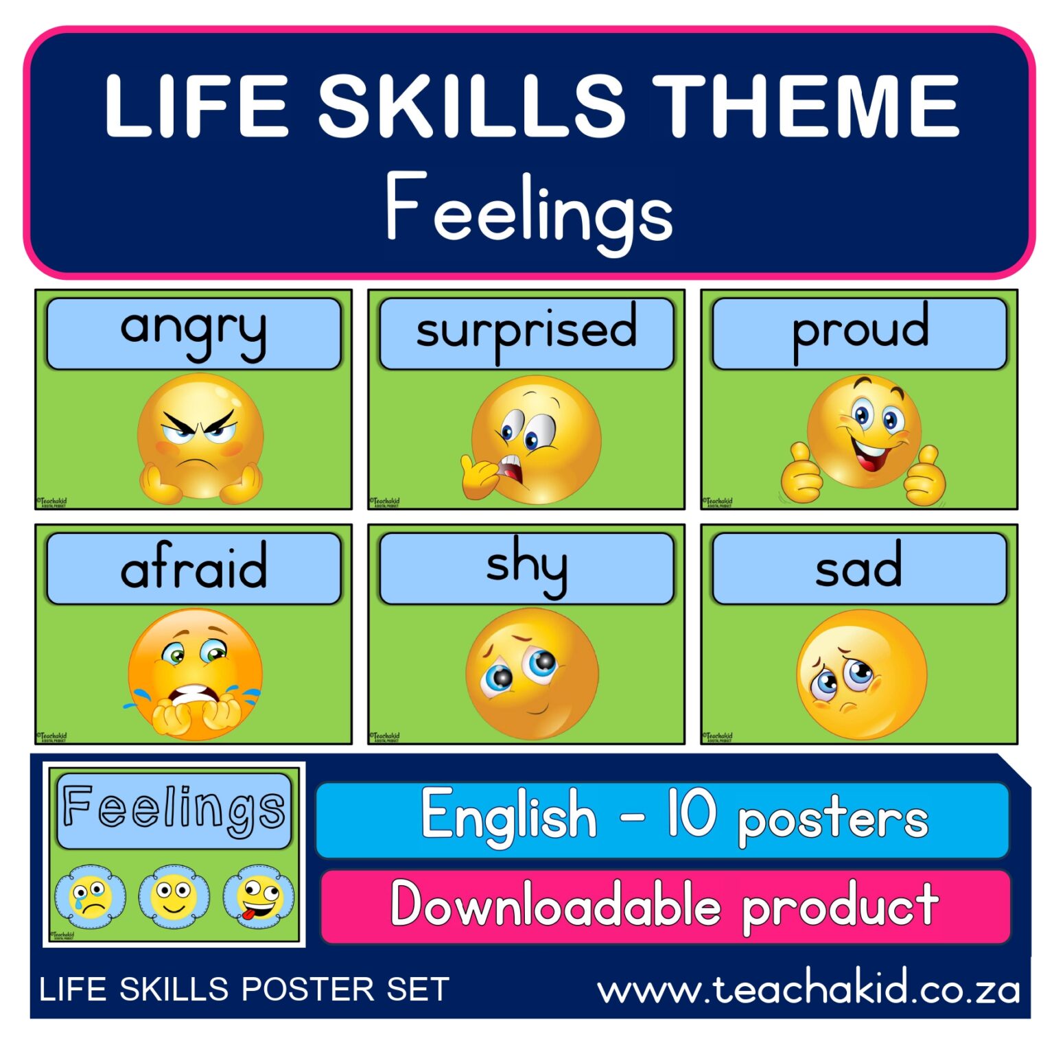 Life Skills posters Feelings (PDF) - Teachakid