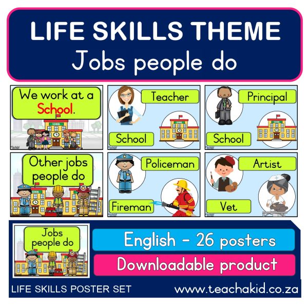 Life Skills posters Jobs (PDF) - Teachakid