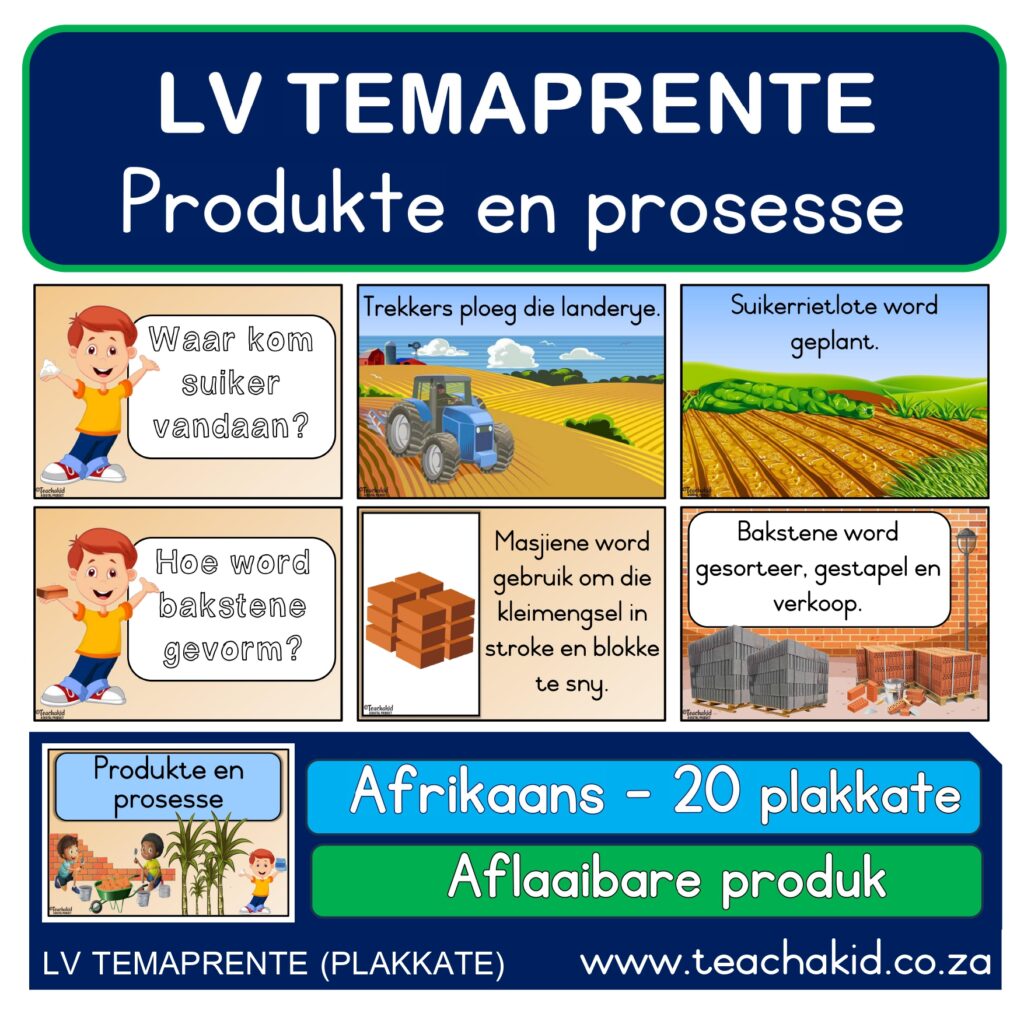 Temaprente Produkte en prosesse (PDF) - Teachakid