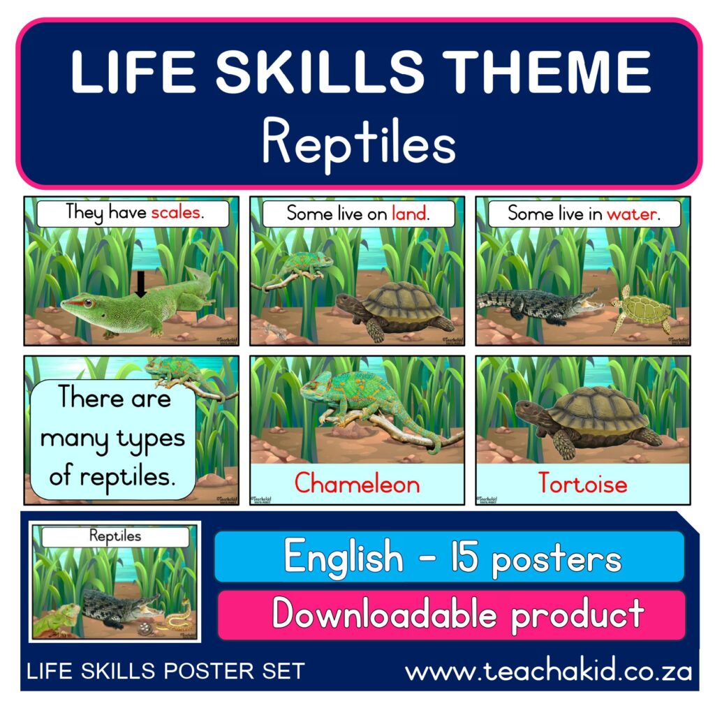 Life Skills posters Reptiles (PDF) - Teachakid