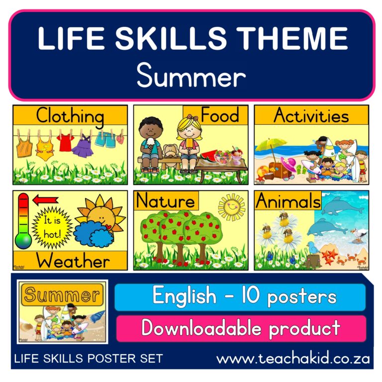 Life Skills posters Summer (PDF) - Teachakid