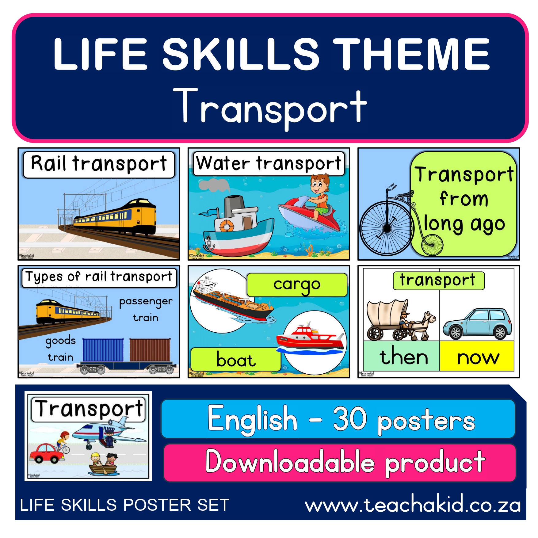 Life Skills posters Transport 01 (PDF) - Teachakid