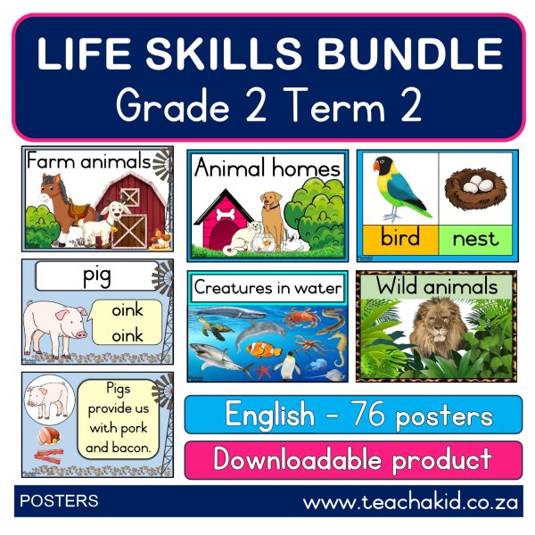 Grade 2 Term 2 Life Skills Bundle (PDF) - Teachakid