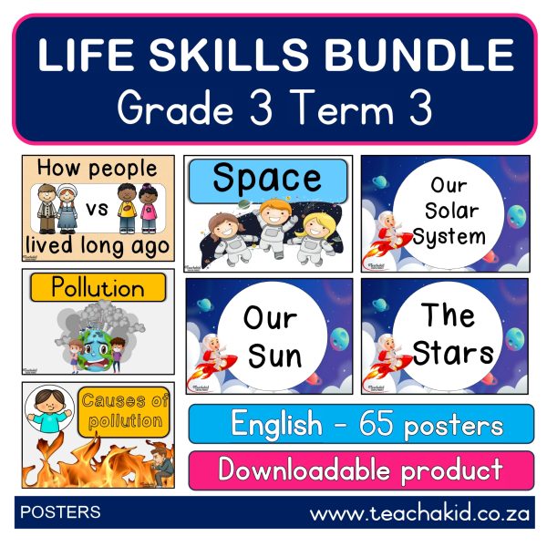 Grade 3 Term 3 Life Skills bundle (PDF) - Teachakid