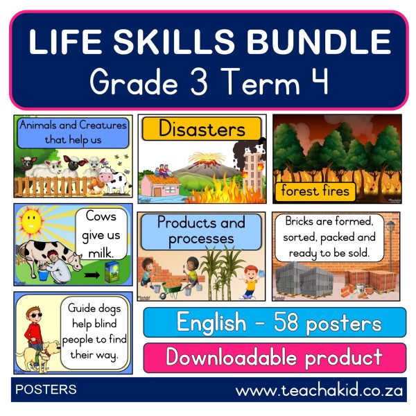 Grade 3 Term 4 Life Skills bundle (PDF) - Teachakid