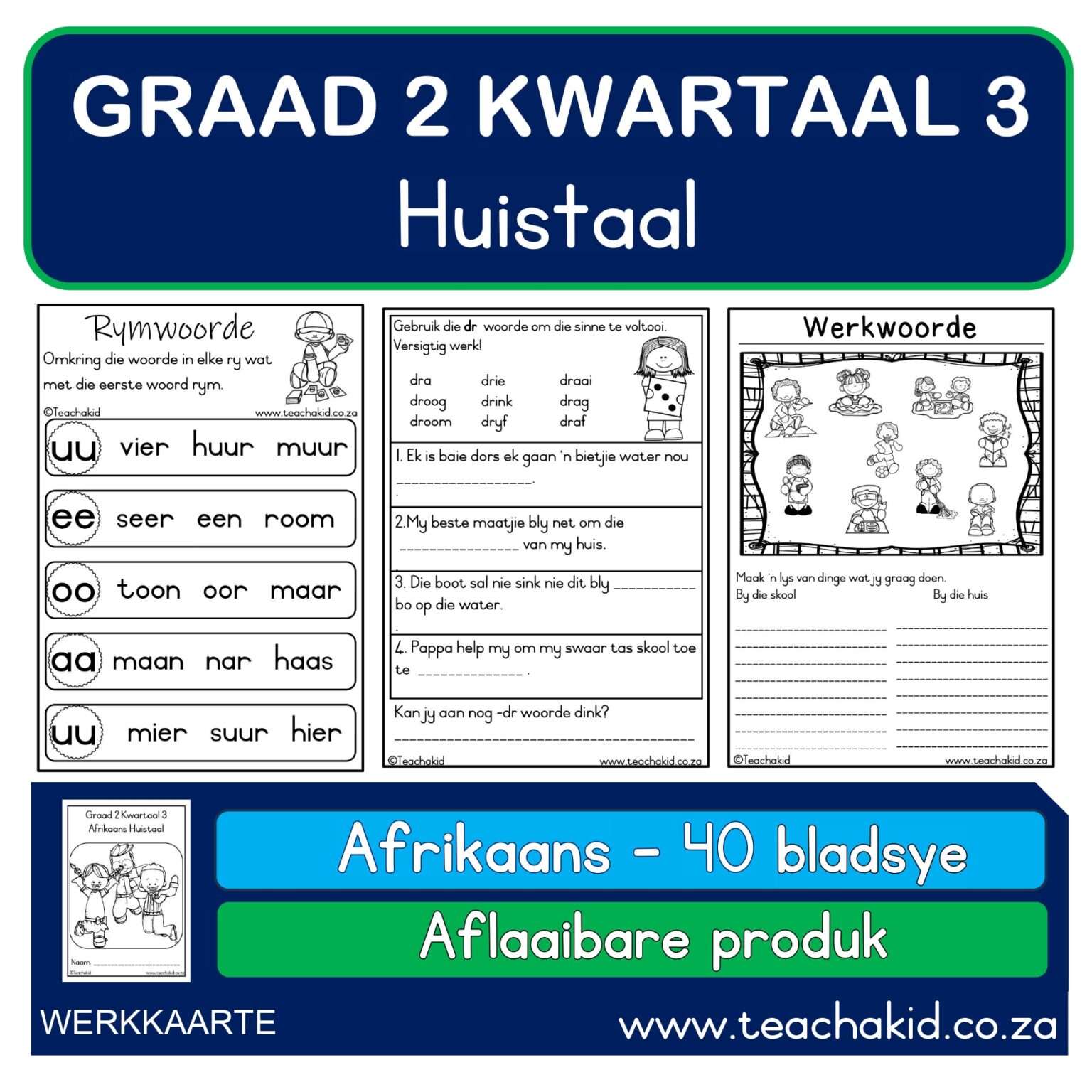 Graad 2 Kwartaal 3 Afrikaans Huistaal (PDF) - Teachakid