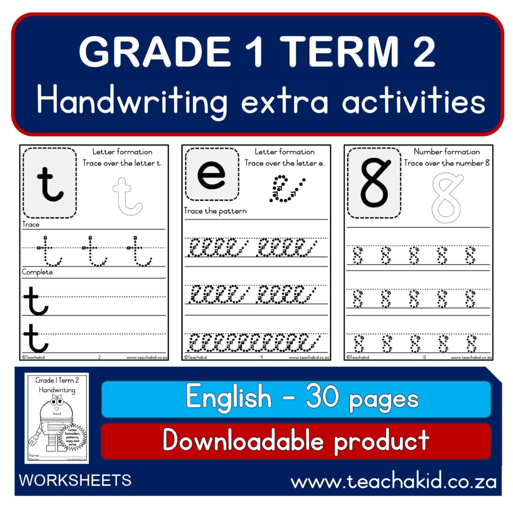 Grade 1 Term 2 Handwriting (PDF) - Teachakid