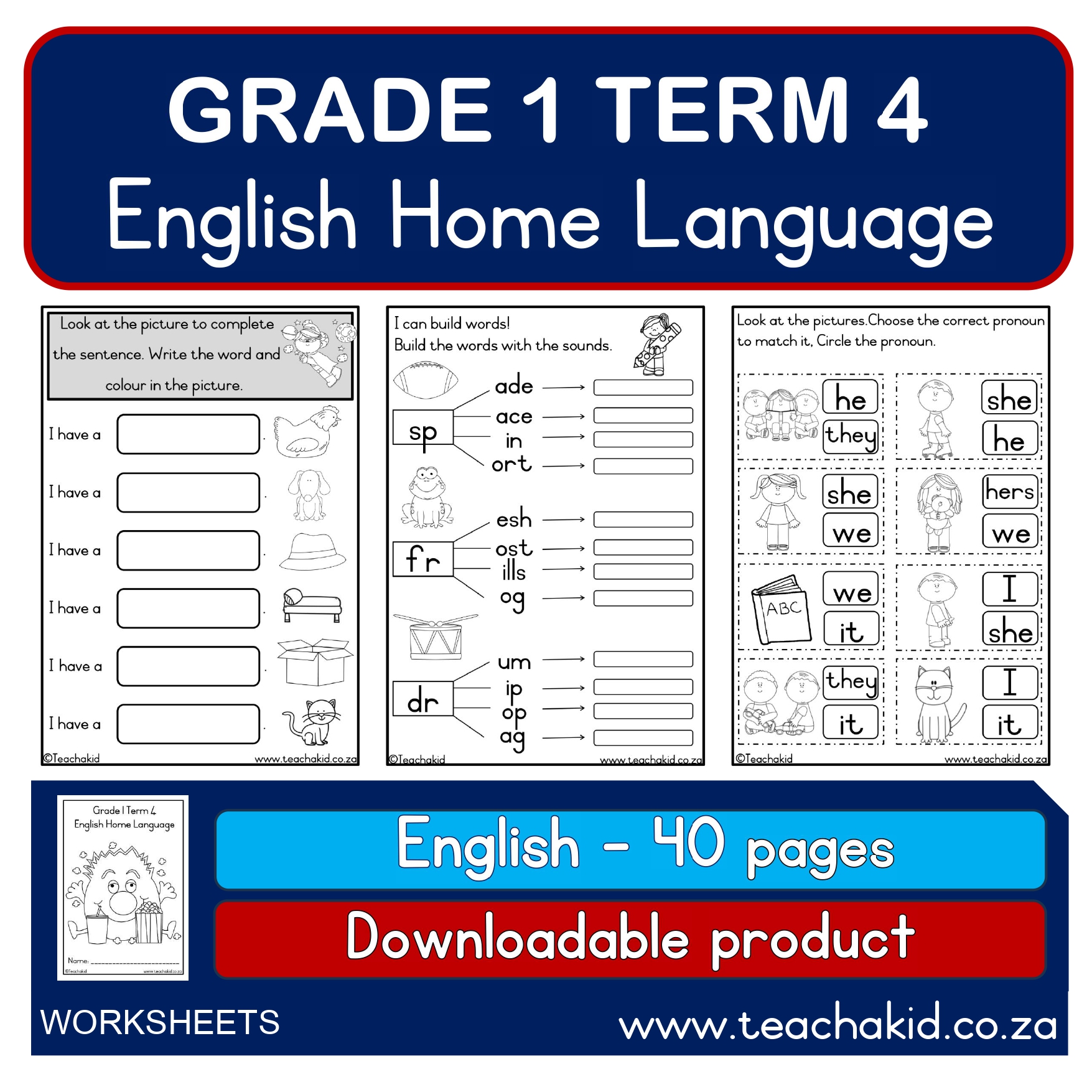Grade 1 Term 4 English Home Language (PDF) - Teachakid