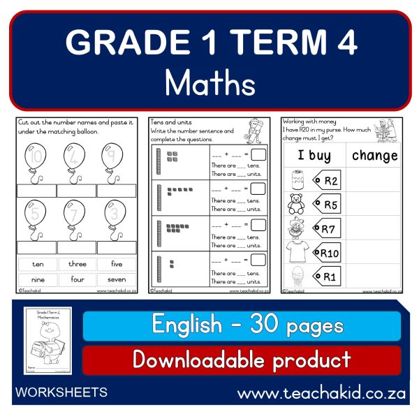 Grade 1 Term 4 Maths (PDF) - Teachakid