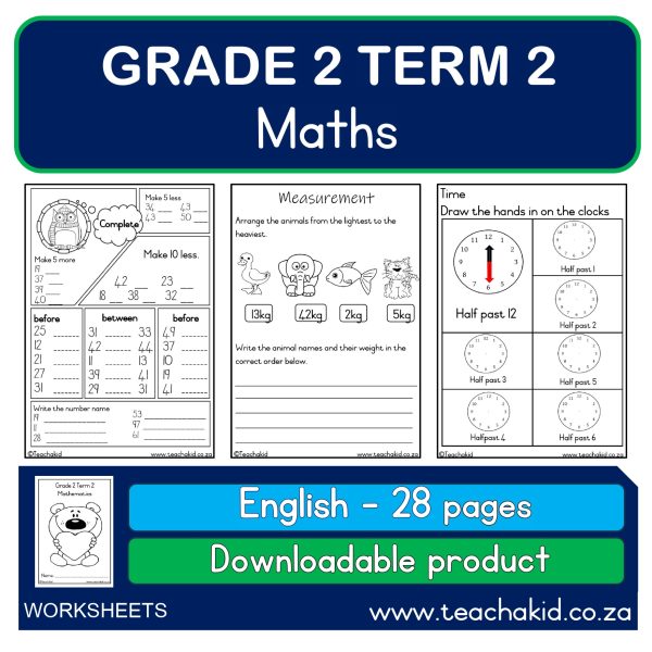 Grade 2 Term 2 Maths (PDF) - Teachakid
