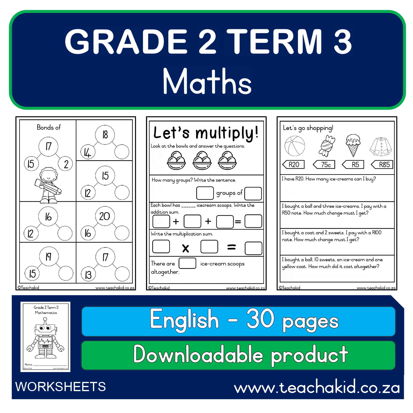 Grade 2 Term 3 Maths (PDF) - Teachakid