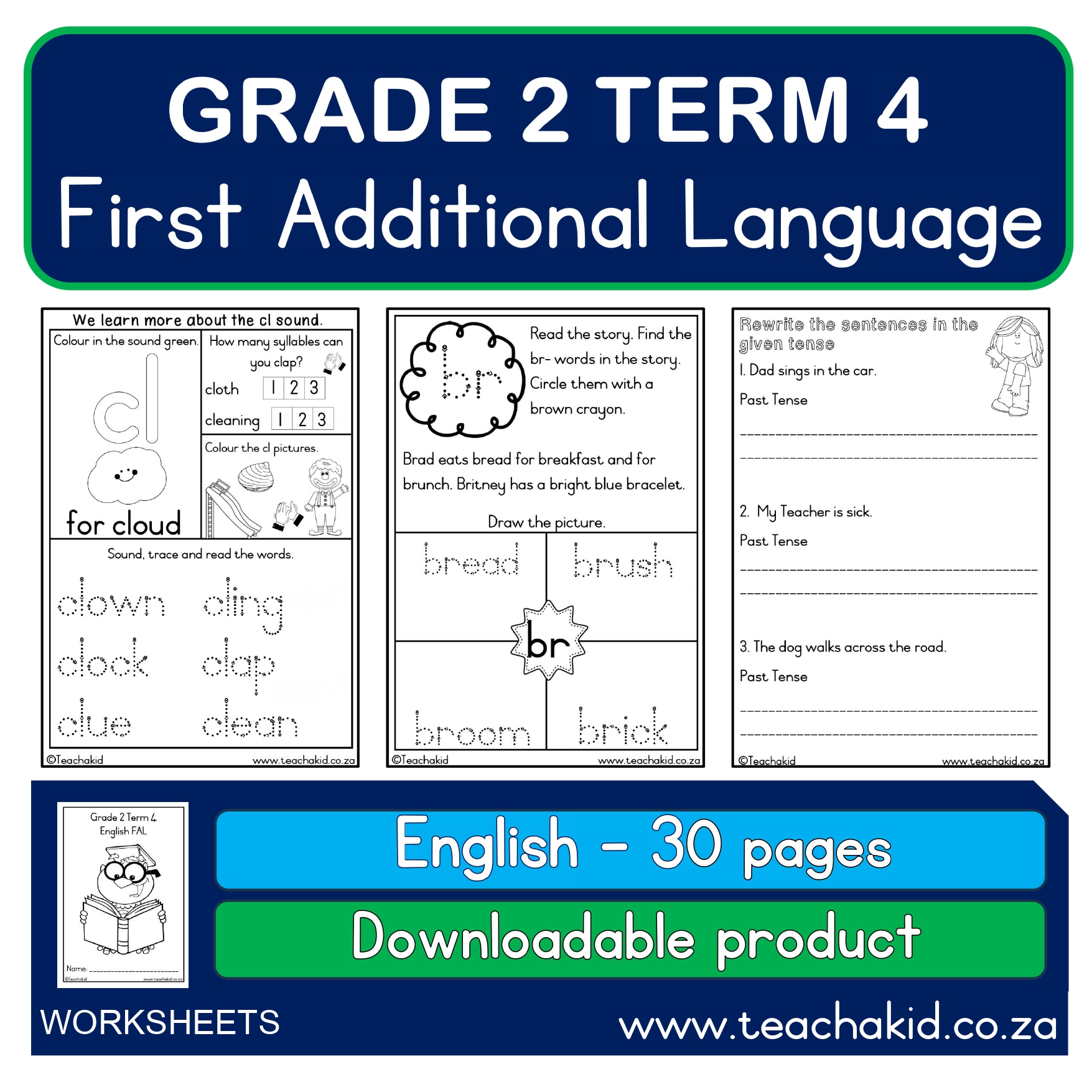 Grade 2 Term 4 English First Additional Language (PDF) - Teachakid