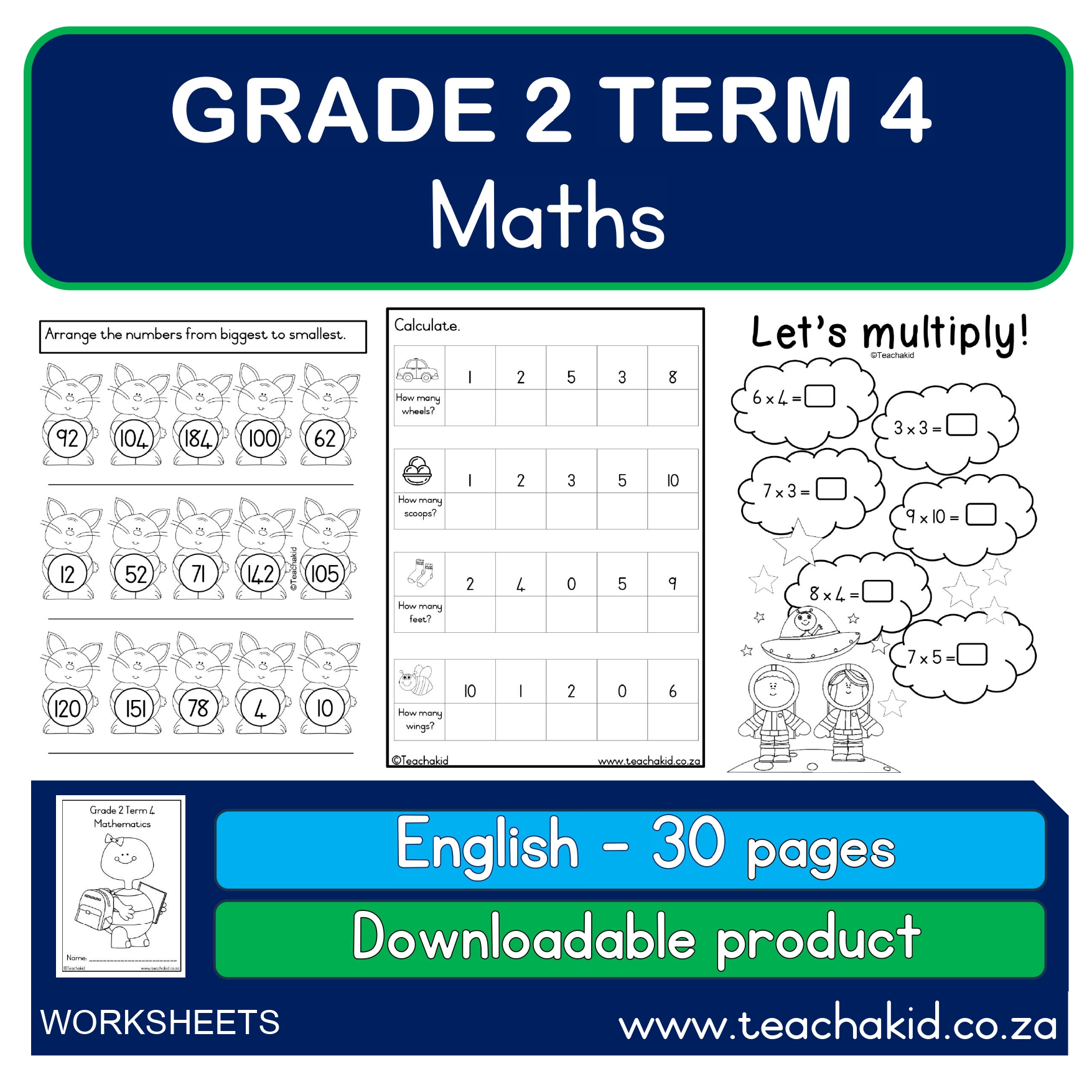Grade 2 Term 4 Maths (PDF) - Teachakid