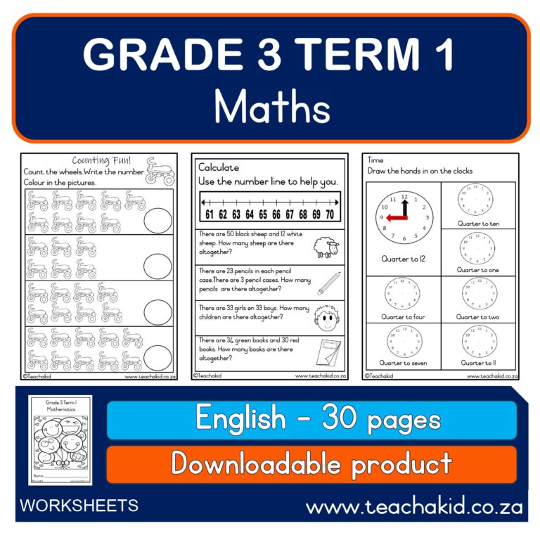 Grade 2 Term 1 Life Skills Bundle (PDF) - Teachakid