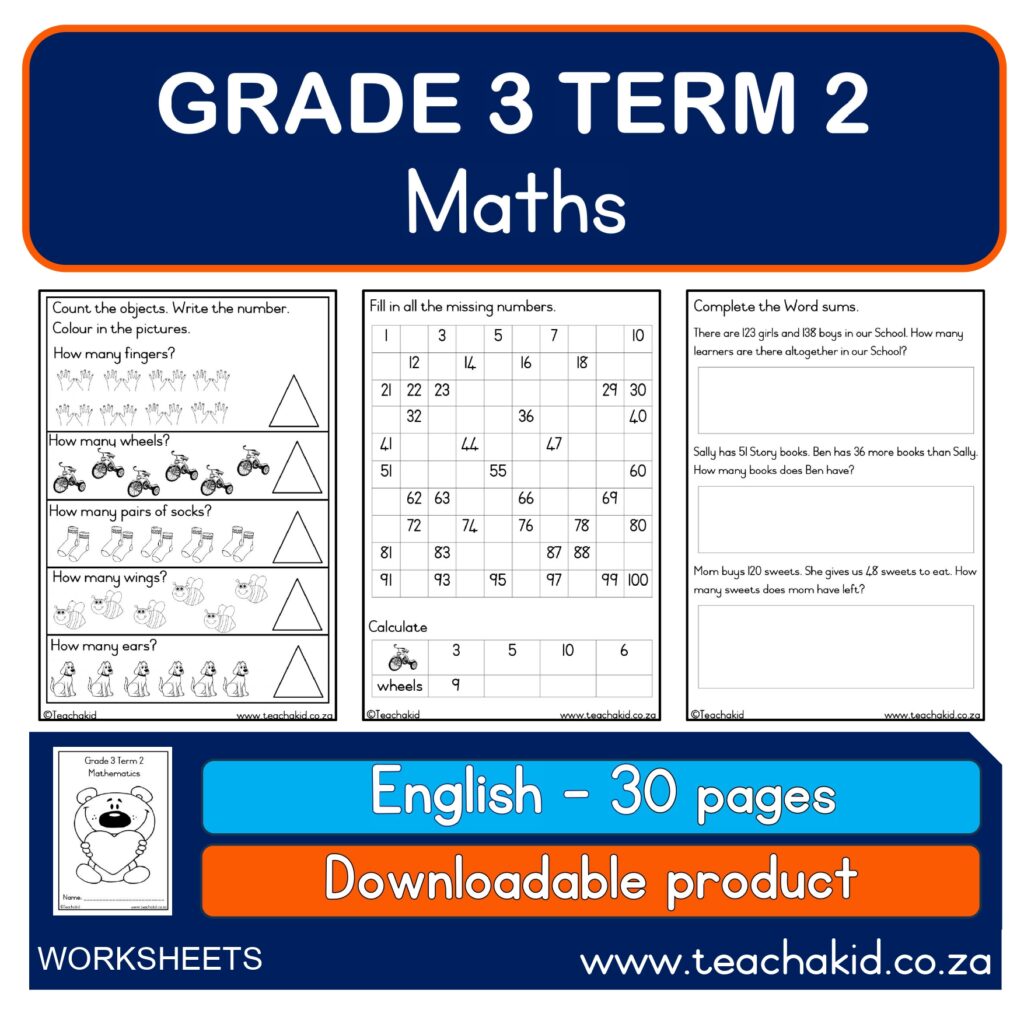 Grade 3 Term 2 Maths Pdf Teachakid