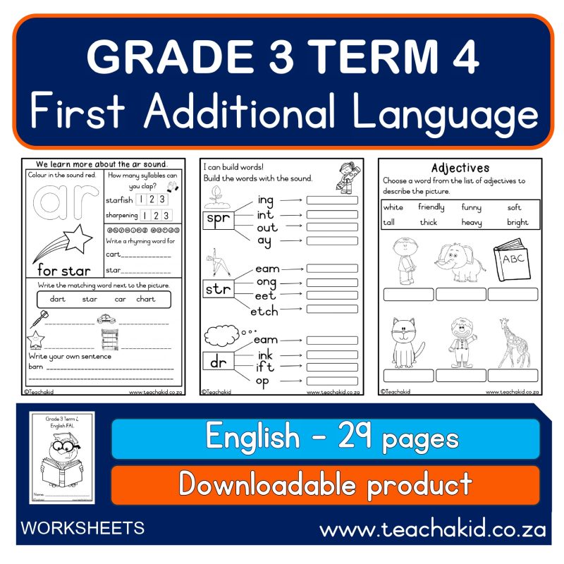 Grade 3 Term 4 English First Additional Language (PDF) - Teachakid